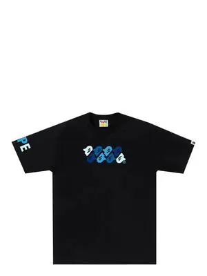 A BATHING APE Abc Camo Tee /blue - Black
