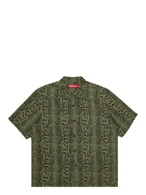 Supreme Snake Short-sleeve Shirt 'olive - Green
