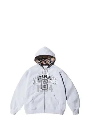 Supreme X Mm6 Maison Margiela Zip Up Hooded Sweatshirt - Grey