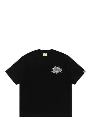 A BATHING APE Graffiti Relaxed Fit Tee - Black