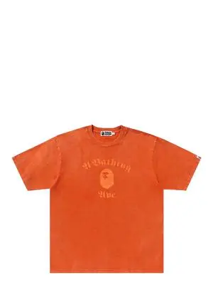 A BATHING APE A Bathing Ape Overdye Relaxed Fit Tee 'orange' Orange
