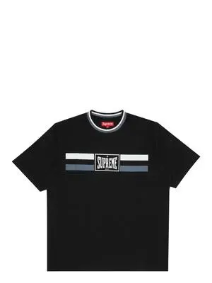 Supreme Warm Up Stripe Short-sleeve Top 'black' Black
