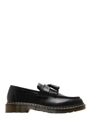 Dr. Martens Leather Tassel Loafer With Yellow Stitching - Black