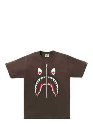 A BATHING APE Mad Shark Tee 'brown' Brown