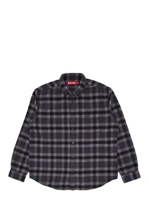Supreme Plaid Flannel Shirt - Black
