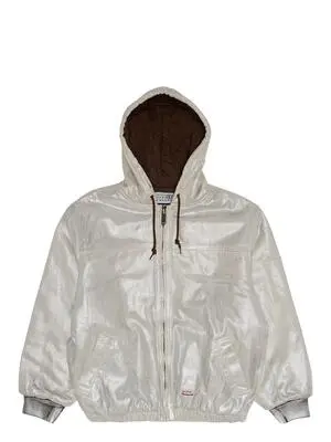 Supreme X Mm6 Maison Margiela Foil Hooded Work Jacket - Silver