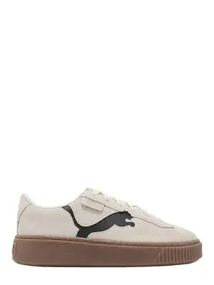 PUMA Suede Platform Cutout Sneakers - Cream