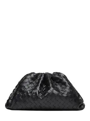 BOTTEGA  VENETA Bottega Veneta Intrecciato Leather Pouch - Black