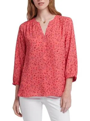 NYDJ NYDJ Pintuck Top Fernanda Flores