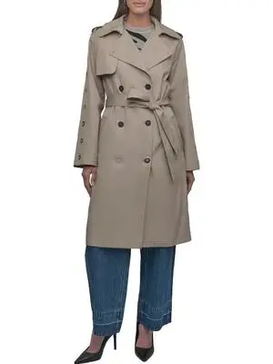 DKNY DKNY Grommet Sleeve Trench Coat