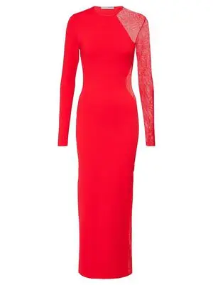 Stella McCartney Miracle Paneled Maxi Dress - Red
