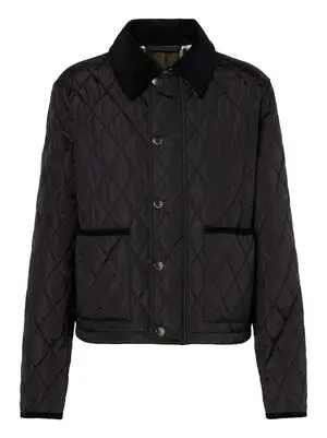 Burberry Check Quilted Jacket - Black