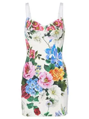 Dolce & Gabbana Floral Print Mini Dress - Multicoloured