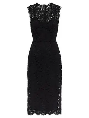 Dolce & Gabbana Lace Midi Dress - Black