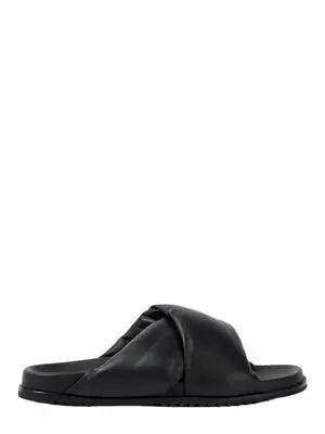 Rick Owens Donut Granola Leather Sandals - Black