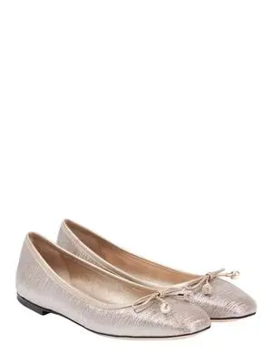 JIMMY CHOO Elme Glitter Ballerinas - Neutrals