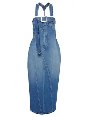 Jean Paul Gaultier Denim Maxi Dress - Blue