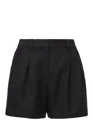 Brunello Cucinelli Cotton And Linen Shorts - Black