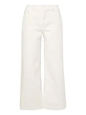 Ag Saige High-rise Wide-leg Jeans - White