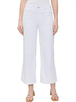 Ag Saige Wide Leg Crop Jeans - Gallery White