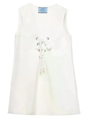Prada Satin Mini Dress - White