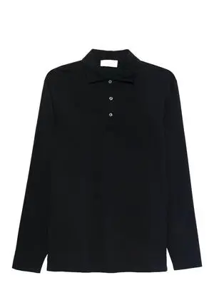 LARDINI Long-sleeved Polo Shirt - Blue