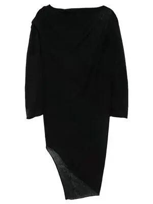 P.a.r.o.s.h Asymmetric Midi Dress - Black