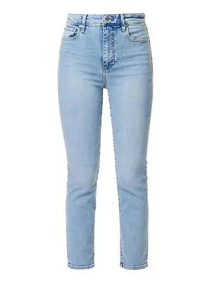 FRAME The Pencil Crop Slim-leg High-rise Jeans - Lark