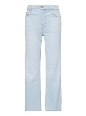 FRAME The Reboot Crop Flared-Leg High-Rise Denim-Blend Jeans Float