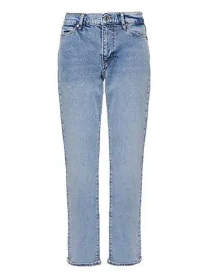 FRAME The Borrowed Straight-leg Mid-rise Jeans - Ricochet