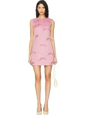 ELLIATT Rose Dress With Bow And Faux Pearl Accents - Blush