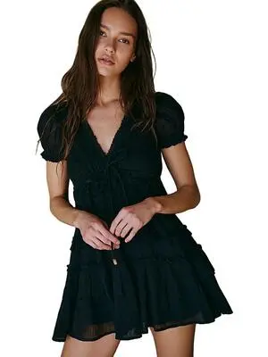 Free People Darcy Mini Dress - Black