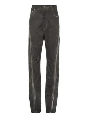 Rick Owens Paneled Tapered Jeans Grey