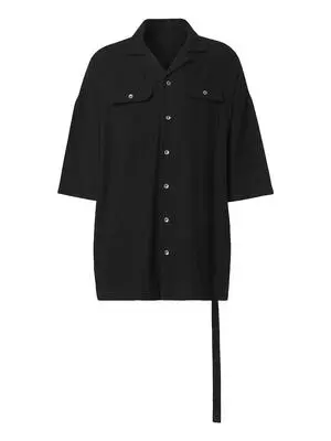 Rick Owens Magnum Tommy Oversized Cotton Shirt - Black