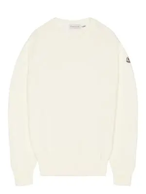 Moncler Crew Neck Sweater - Silk White
