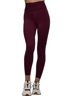 Carbon38 Ruched Mesh Legging In Melt - Fig