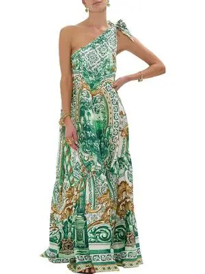Camilla Tie One Shoulder Maxi Dress - Corridor Of Calm