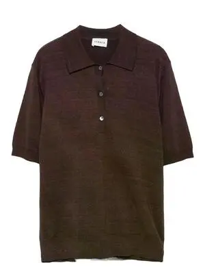 P.a.r.o.s.h Fine-knit Polo Top - Brown
