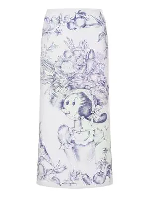 Moschino Graphic-print Midi Skirt - White
