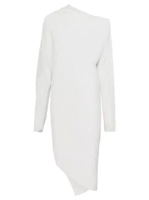 P.a.r.o.s.h Asymmetric Midi Dress - White