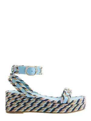Valentino Garavani 45mm Rockstud Flatform Sandals - Neutrals