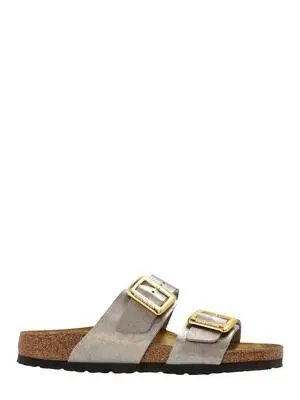 BIRKENSTOCK Arizona Buckle Slides - Silver