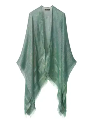 Fabiana Filippi Metallic-threading Cape - Green