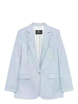 Etro Speckled Blazer - Blue