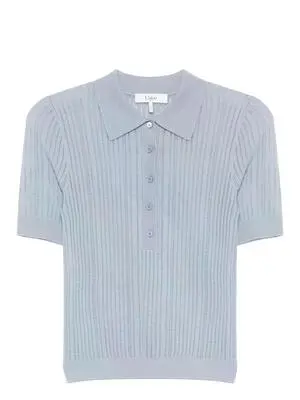 Chloé Ribbed Polo Shirt - Blue