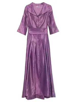 BARUNI Metallic-effect Maxi Dress - Purple