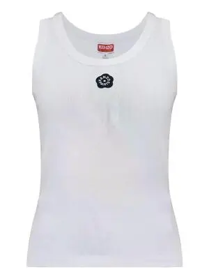 Kenzo Stretch-cotton Tank Top - White