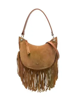 Ba&sh Franges Suede Shoulder Bag - Brown