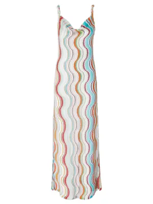 Missoni Long Cover-up Dress With Lamé Wave Motif - Multicoloured