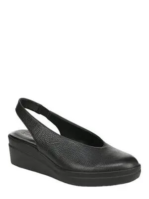 Naturalizer Sutton Slingback Platform Wedge Pump - Black/ Black
